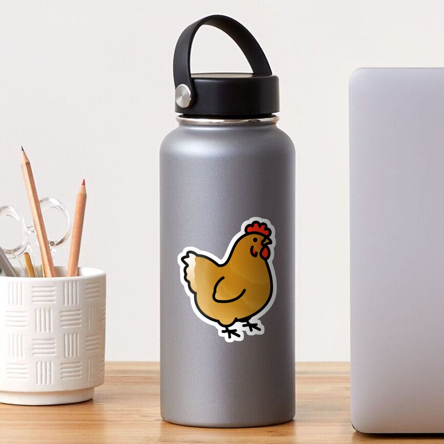 "Chubby Chicken" Sticker for Sale by birdhism | Redbubble