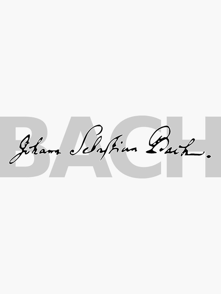 "BACH signature" Sticker for Sale by brookestead | Redbubble