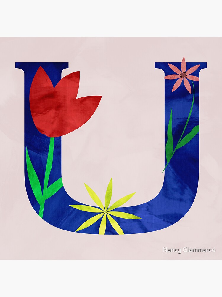 "Decorative letter U" Sticker by ngiammarco | Redbubble