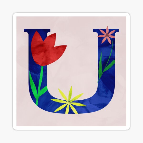 "Decorative letter U" Sticker by ngiammarco | Redbubble