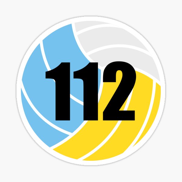 Pegatina «número ciento doce (112) voleibol» de roartstreet | Redbubble