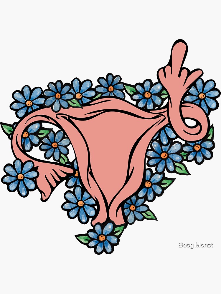 "Middle Finger Uterus Pro-choice Feminist" Sticker for Sale by ...