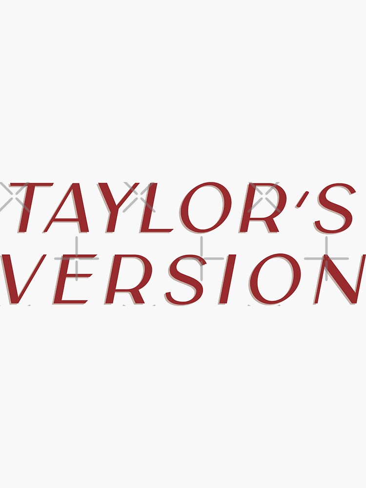 "Taylor's Version (Red)" Sticker for Sale by fandemonium | Redbubble