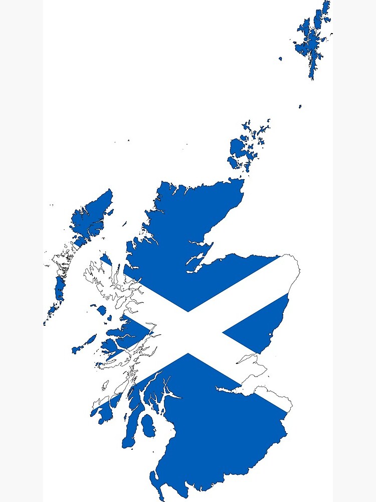 Carte de vœux for Sale avec l'œuvre « Carte du drapeau de l'Ecosse » de ...