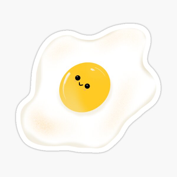 "Cute Egg Face" Sticker by ripator | Redbubble