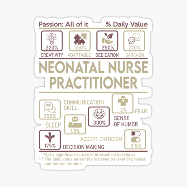 "Neonatal Nurse Practitioner" Sticker by DUNBRIDGET | Redbubble