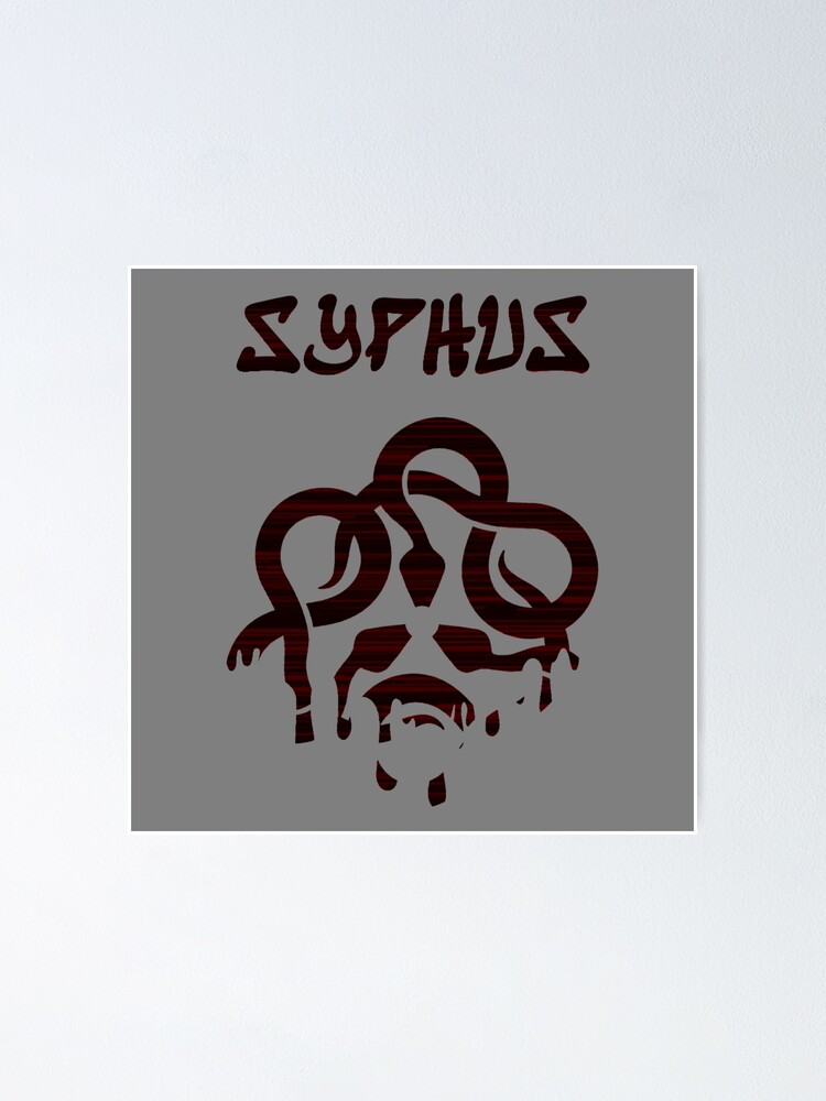 "syphus dripping glitch logo deep red" Poster for Sale by YOStudios ...
