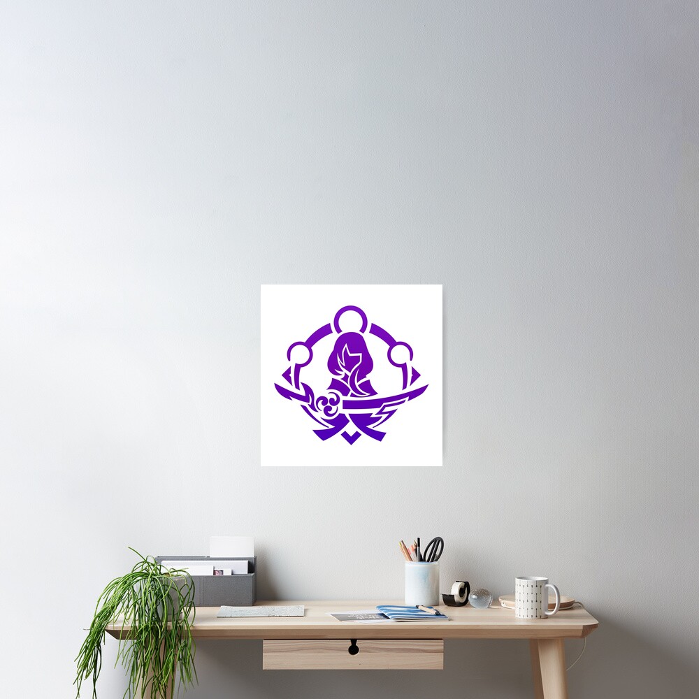 "Genshin Impact Raiden Shogun-Emblem" Poster von GachaSlave | Redbubble