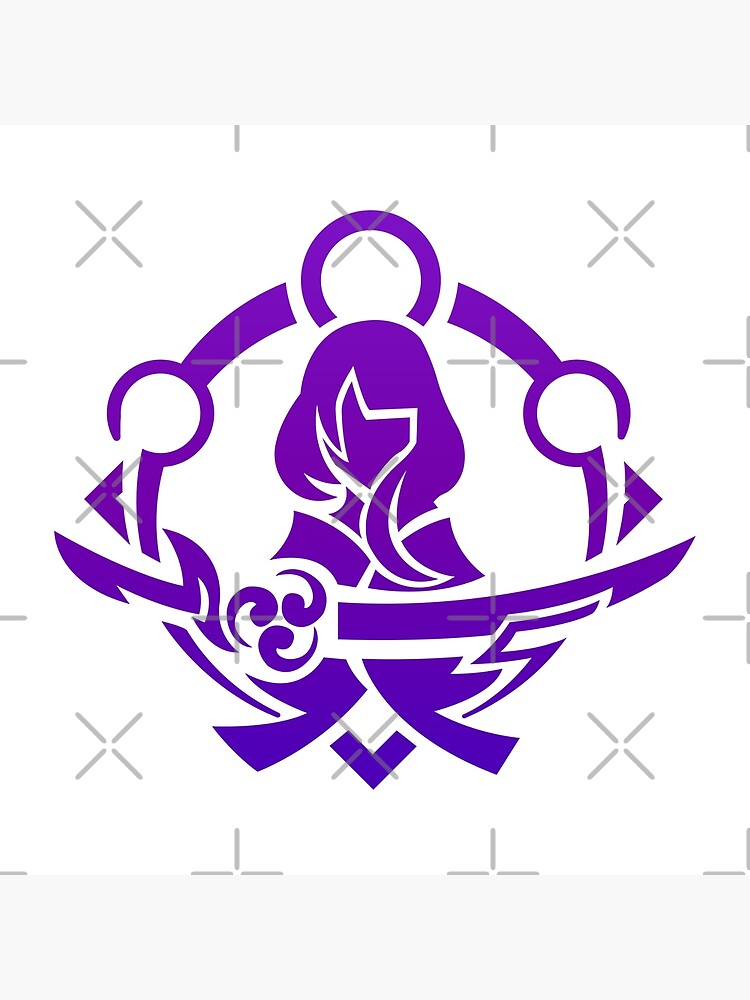 Póster «Emblema de Genshin Impact Raiden Shogun» de GachaSlave | Redbubble