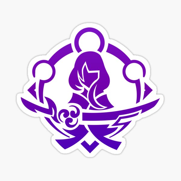 Pegatina «Emblema de Genshin Impact Raiden Shogun» de GachaSlave ...