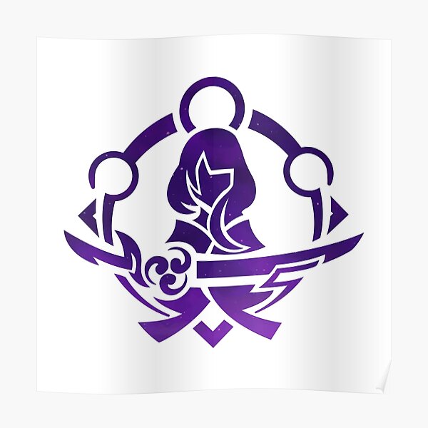 "Genshin Impact Raiden Shogun Emblem - Constellation" Poster von ...