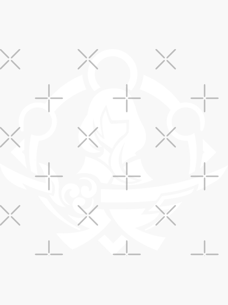 "Genshin Impact Raiden Shogun Emblem - White" Sticker for Sale by ...