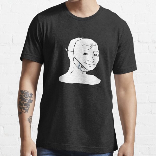 "WOJAK FAKE SMILE" T-shirt for Sale by bernarrparks | Redbubble | wojak ...