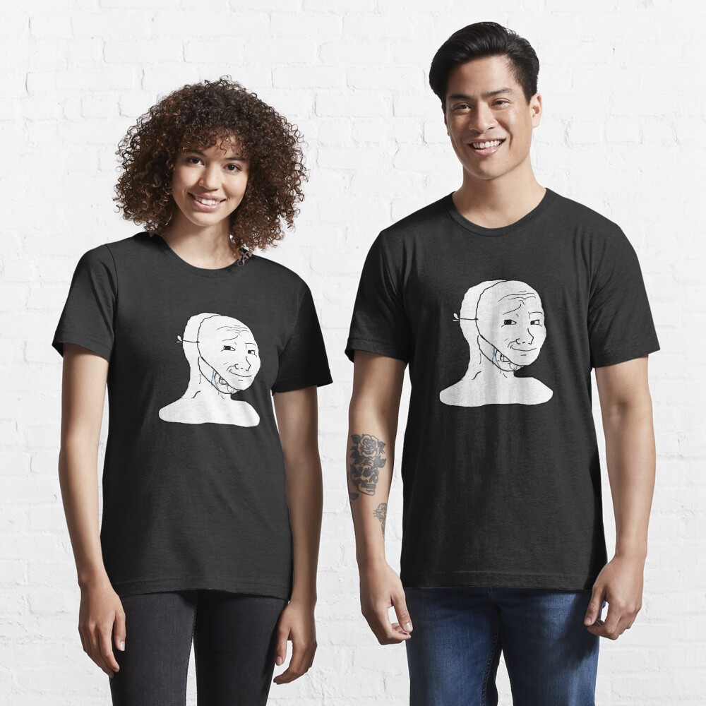 "WOJAK FAKE SMILE" T-shirt for Sale by bernarrparks | Redbubble | wojak ...