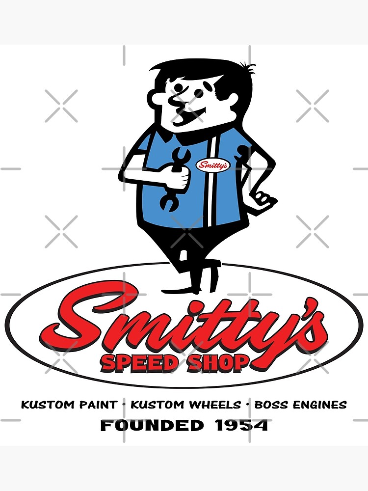 "Smitty's Speed Shop Hollywood Knights Kustom" Art Print by MuscleCars ...