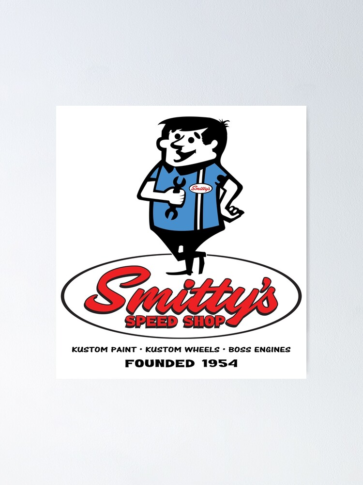 "Smitty's Speed Shop Hollywood Knights Kustom" Poster by MuscleCars ...