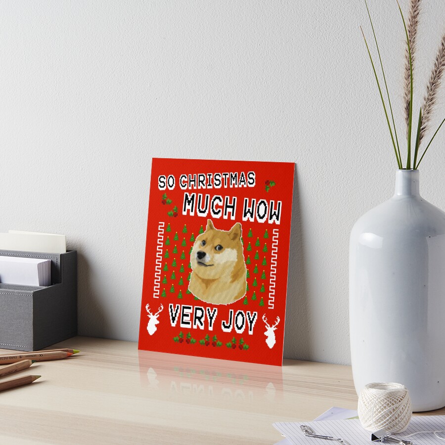 "Christmas Doge Meme" Art Board Print by SolarDesignRed | Redbubble