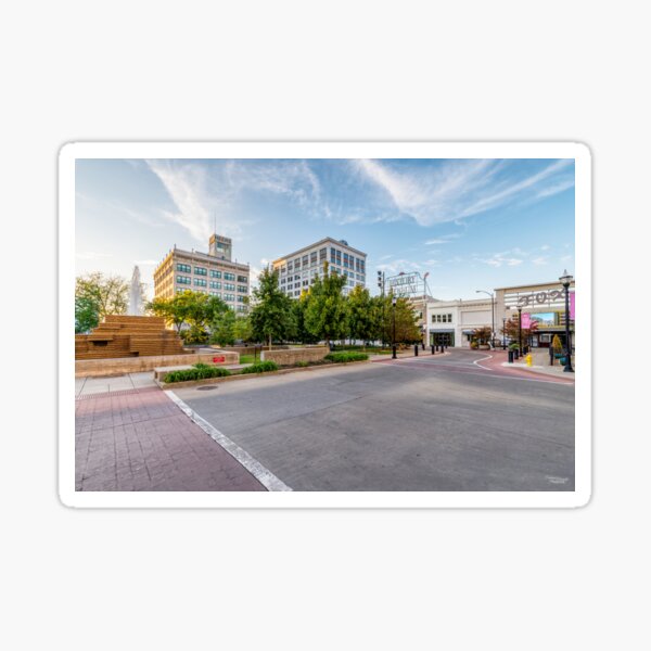 "Downtown Square Springfield Missouri Evening" Sticker by mljdwhite ...