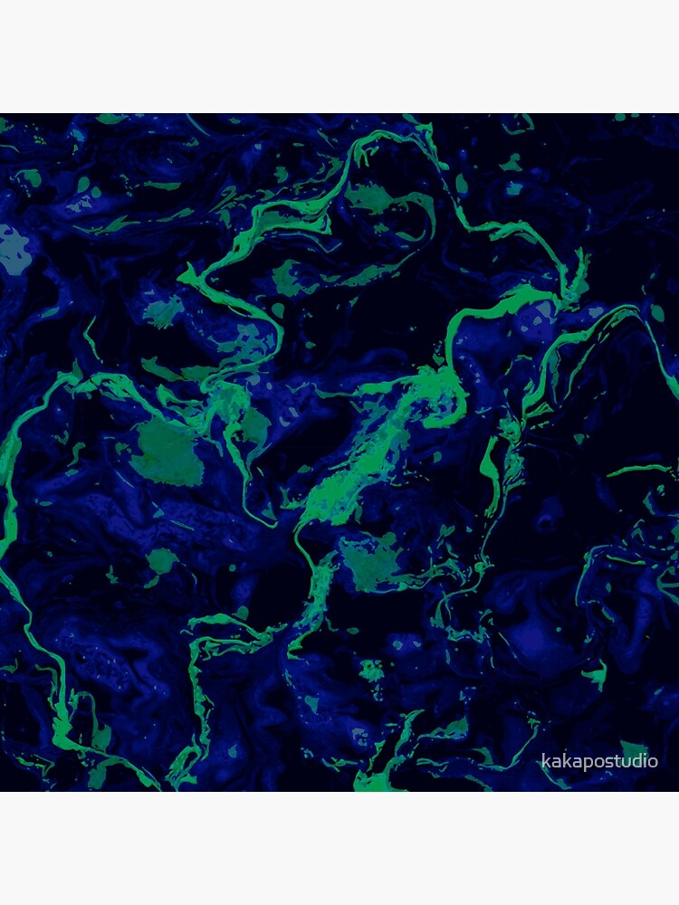 "Neon Blue and green on dark, marble texture." Throw Pillow for Sale by ...