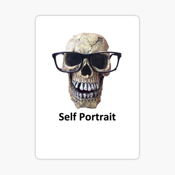 "Skull self Portrait " Sticker for Sale by GR1984 | Redbubble