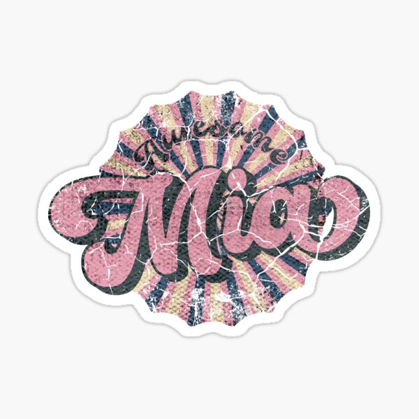"mia name retro vintage birthday" Sticker for Sale by retrocareers ...