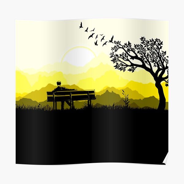 "Feel my life landscape vactor Art" Poster by Tshirtstory | Redbubble