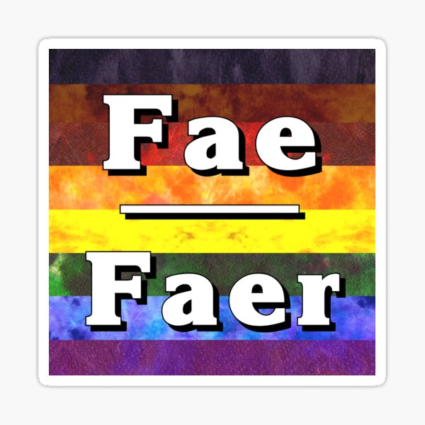 "Fae-Faer Pronouns: Inclusive" Sticker for Sale by TigerTorreArt ...