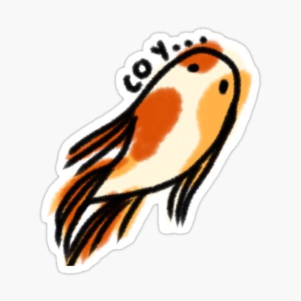 "coy…" Sticker for Sale by mia101aesthetic | Redbubble