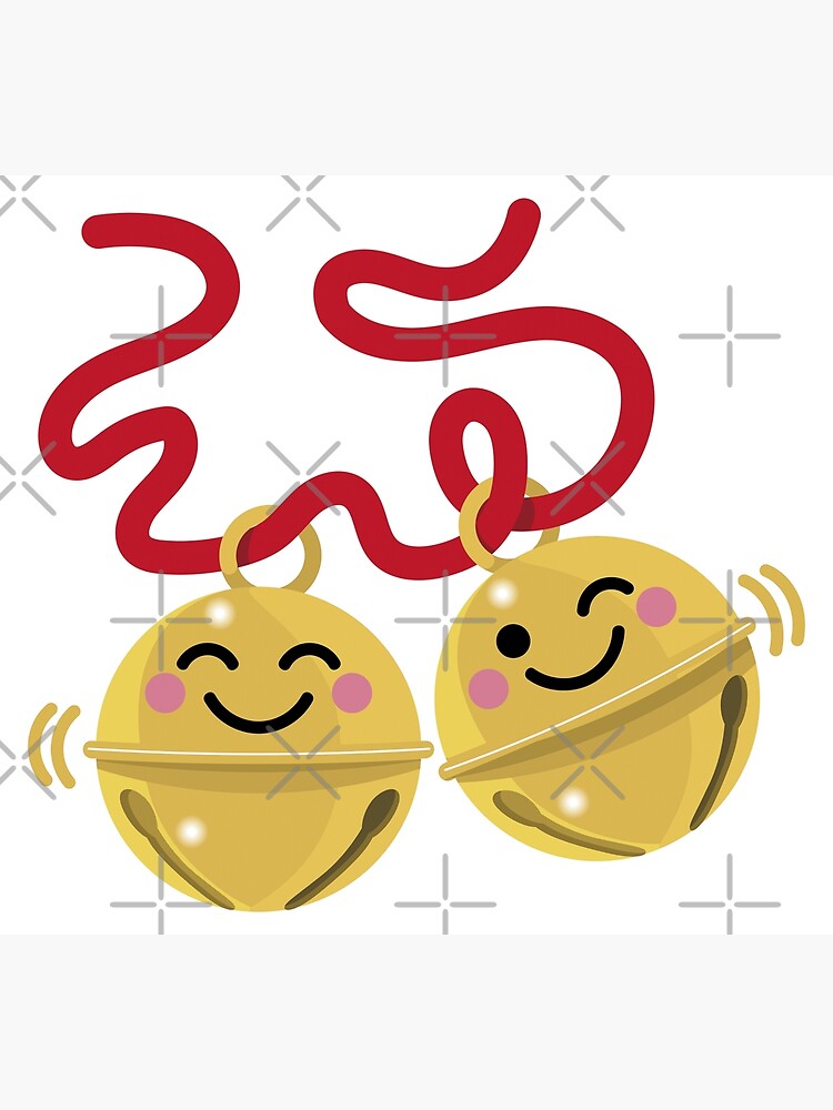 "Cute Cartoon Jingle Bells - White" Poster by VicEllisArt | Redbubble