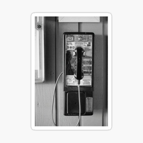 "Public Pay Phone" Sticker for Sale by Cynthia48 | Redbubble