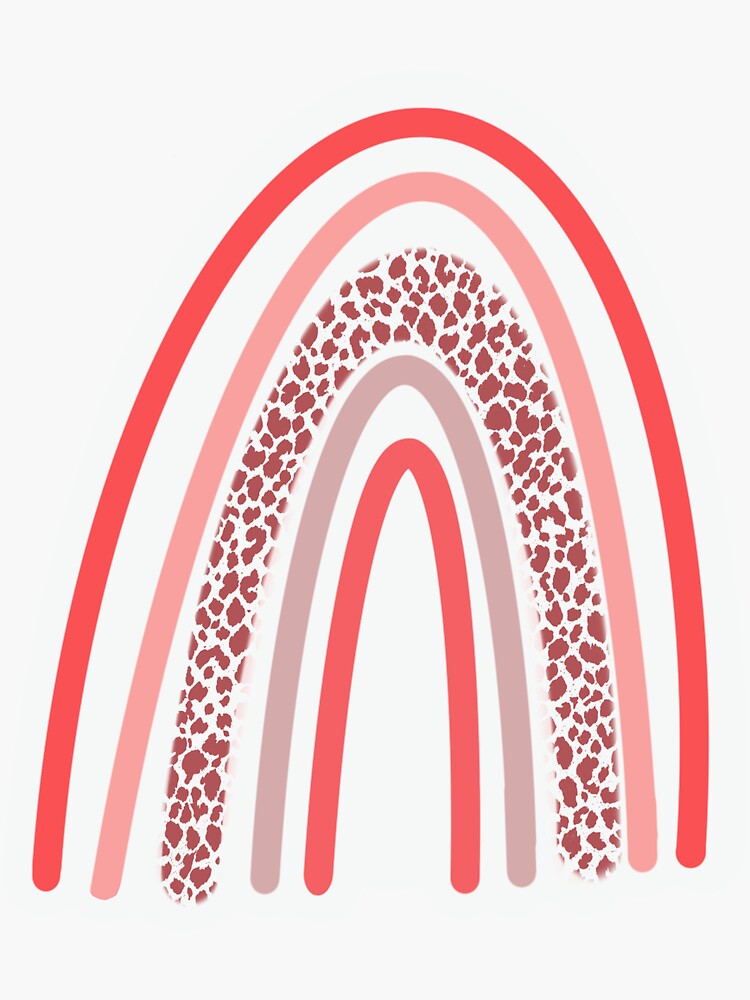 "Pink rainbow" Sticker by amandalarisaaaa | Redbubble