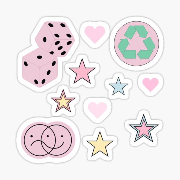 "Pink sticker pack" Sticker for Sale by LucienStore | Redbubble