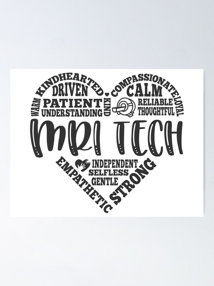 "MRI tech, mri technologist, ct scan" Poster by brackerdesign | Redbubble