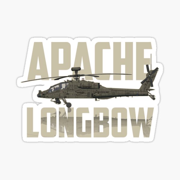 "AH-64D Apache Longbow" Sticker for Sale by FlyNeX | Redbubble