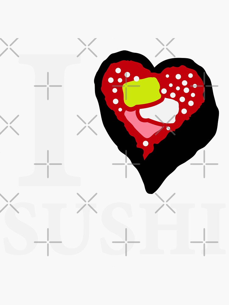 "I love sushi" Sticker by labelia | Redbubble