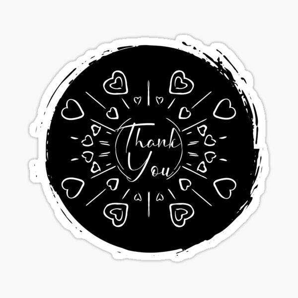 "Thank You" Sticker by eCBC | Redbubble