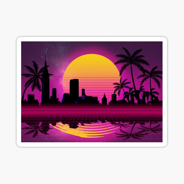 "RETRO WAVE too hype" Sticker for Sale by AlinaErmakova | Redbubble