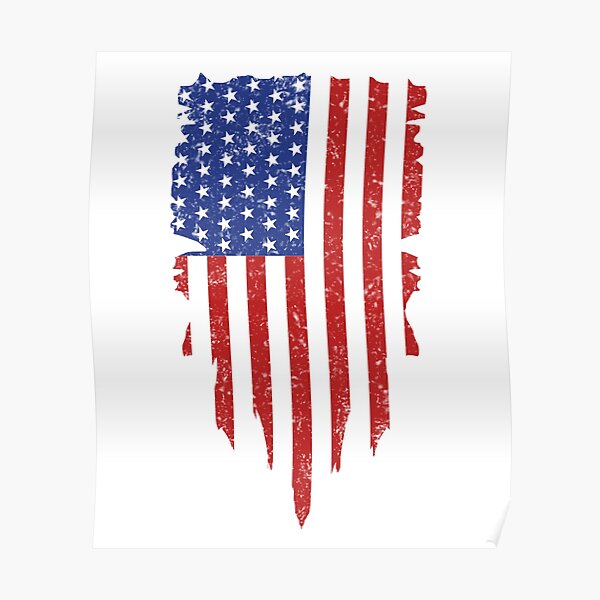 "Vertical, Distressed American Flag" Poster for Sale by AmericaFreedom ...
