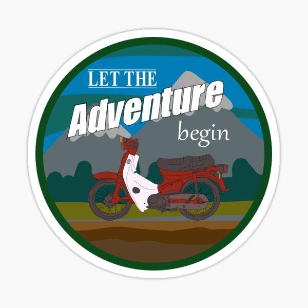 "Let the Adventure Begin" Sticker by FredMissin | Redbubble