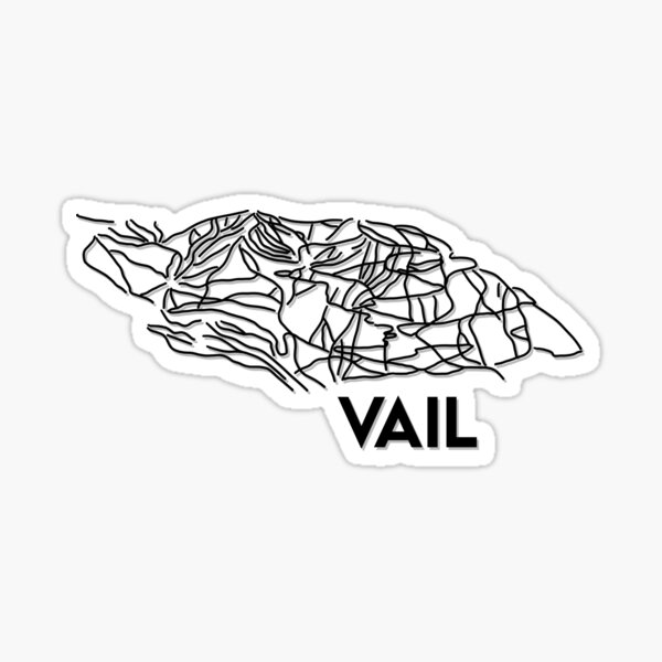 "Vail CO Trail Map | Vail Ski Resort Colorado" Sticker for Sale by ...