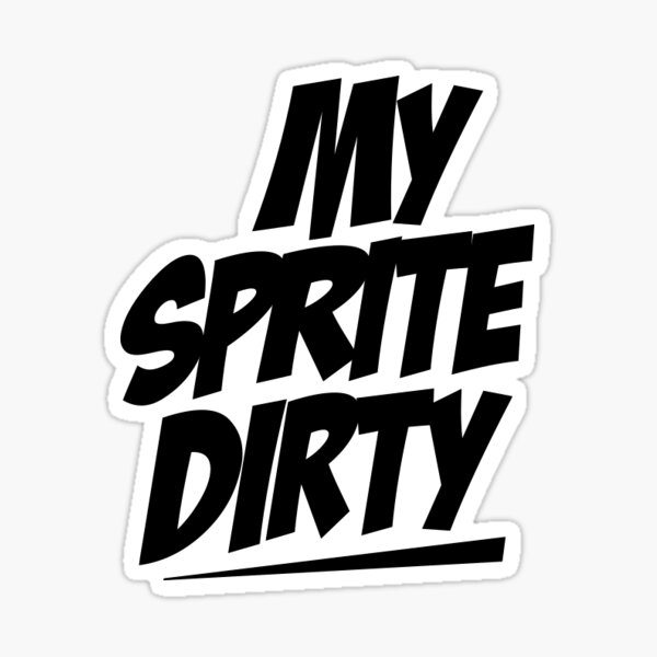 ""My sprite dirty" inscription" Sticker by Illustrrr | Redbubble