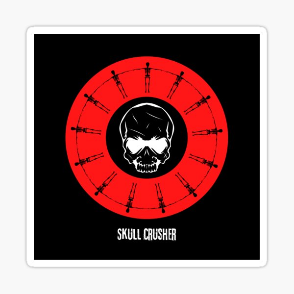 "skull crusher" Sticker for Sale by WillyWhiteStore | Redbubble