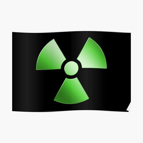 "Radioactive Symbol Warning Sign - Radioactivity - Radiation - Green ...