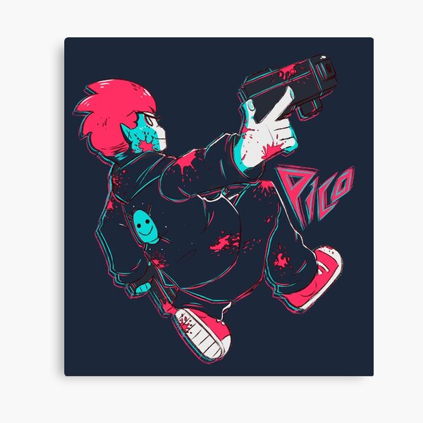 "Friday Night Funkin Pico Neon Design" Canvas Print for Sale by ...