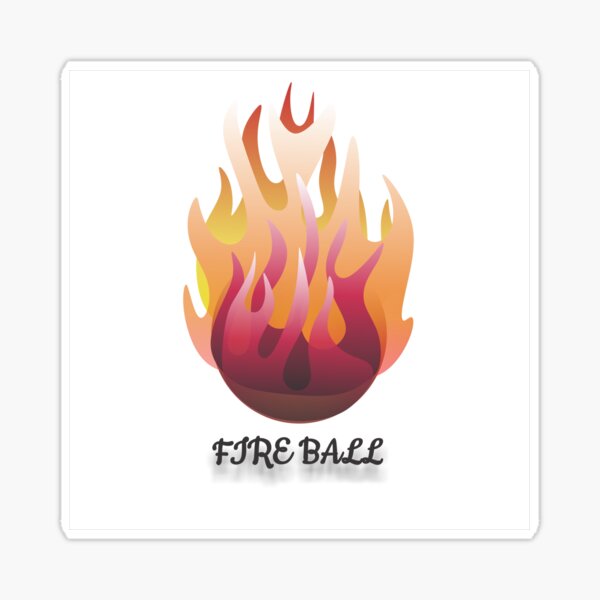 "FIRE BALL" Sticker for Sale by kawudaspot | Redbubble