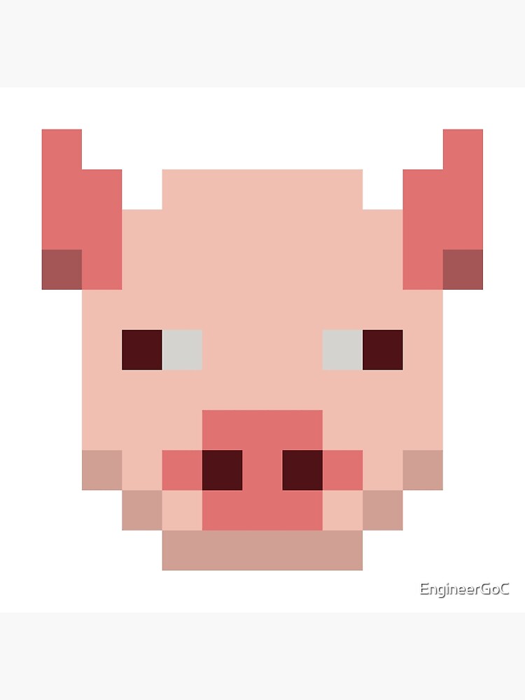 "Pixel art farm animal pig" Art Print for Sale by EngineerGoC | Redbubble