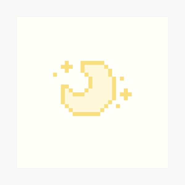 "Cute pixel art moon" Art Print for Sale by Valentine145 | Redbubble