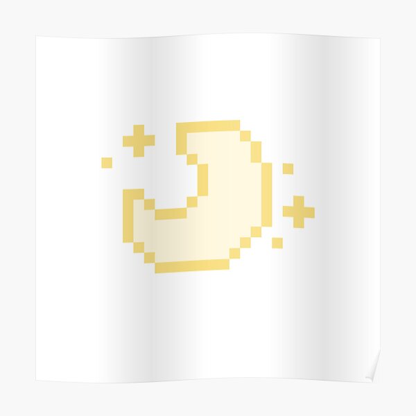 "Cute pixel art moon" Poster by Valentine145 | Redbubble