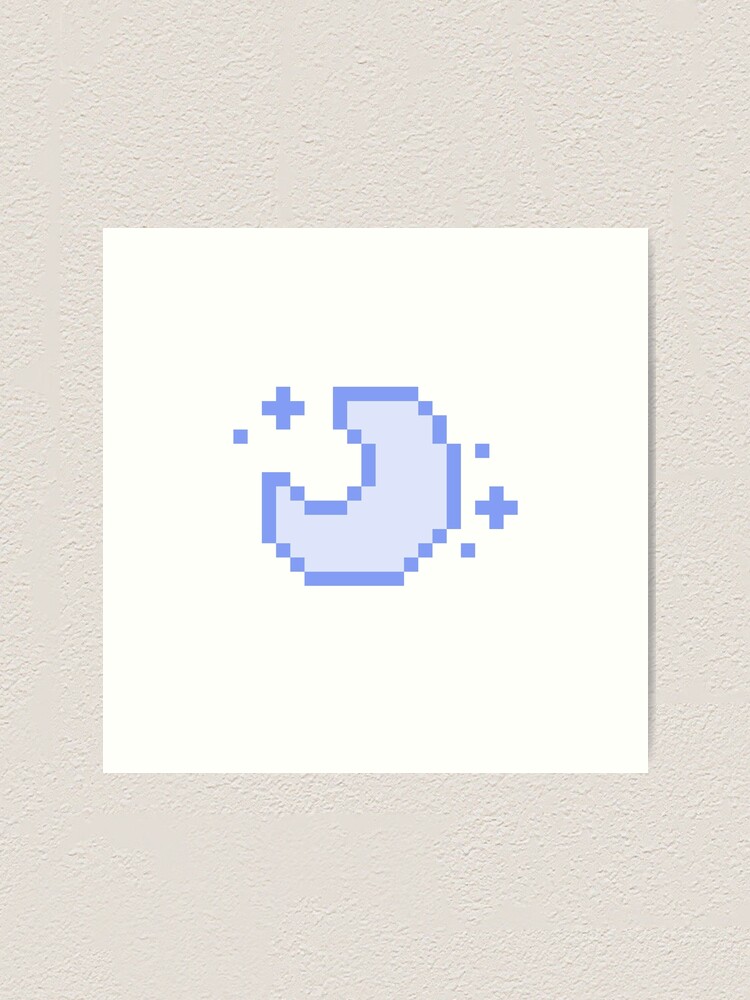 "Cute pixel art moon" Art Print for Sale by Valentine145 | Redbubble