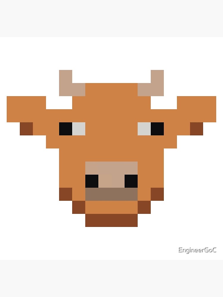 "Pixel art farm animal cow" Art Print by EngineerGoC | Redbubble
